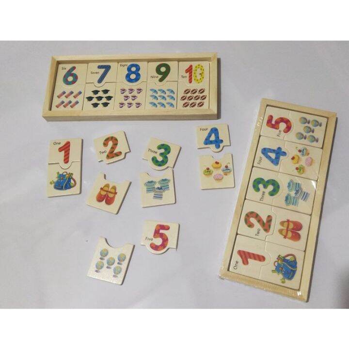 wooden number puzzle 1-10 | Lazada PH