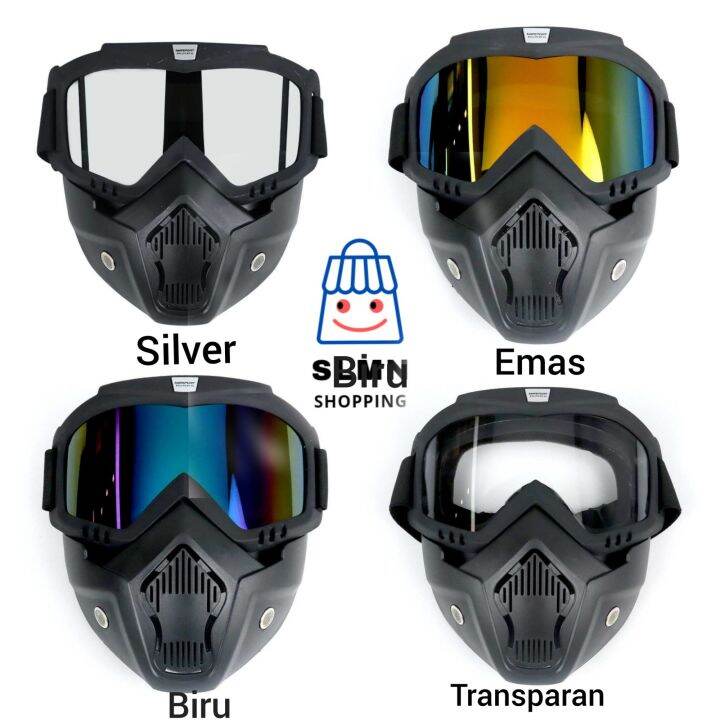 Goggle Mask Kacamata Masker Helm Motor Retro Bogo JPN Cargloss Goggles ...