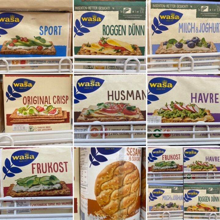 Wasa Crisp Husman Rye Crispbread 260 g. Wasa - Husman (Rye) 260 G.ฮัส ...
