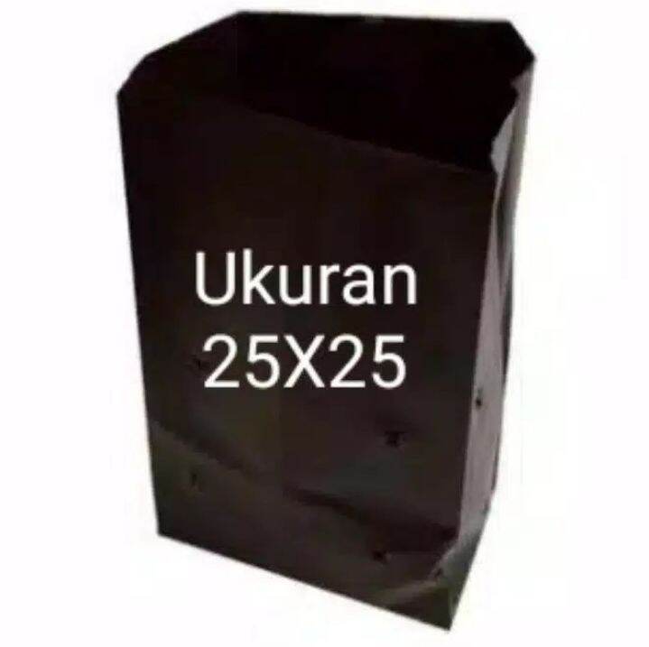 plastik polybah tanaman ukuran 25×25 cm isi 30 lembar polibek semai biji benih | Lazada Indonesia