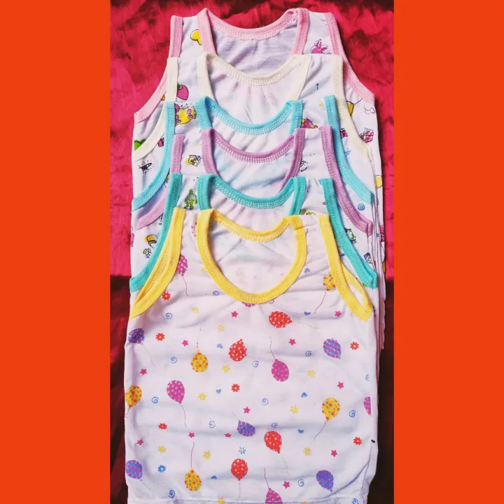 6pcs White Sando for girls, 0 to 2 years old, assorted | Lazada PH