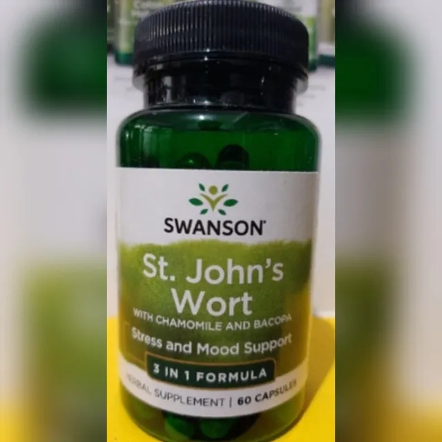 St. John's Wort 3 in 1 Formula with Chamomile and Bacopa 60 capsules ...