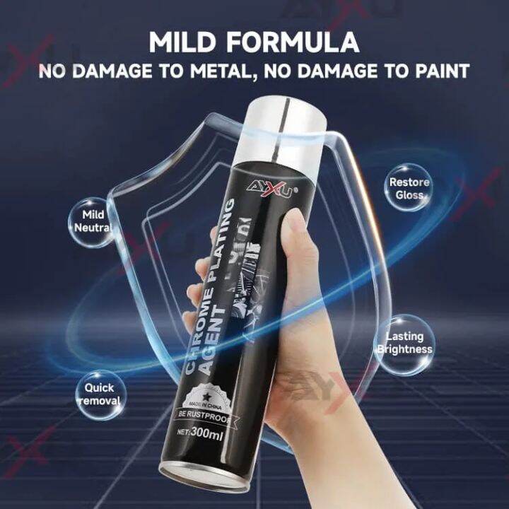 Wise Goods 300ML Chrome Paint Spray Car Rust Remover Spray Metal ...