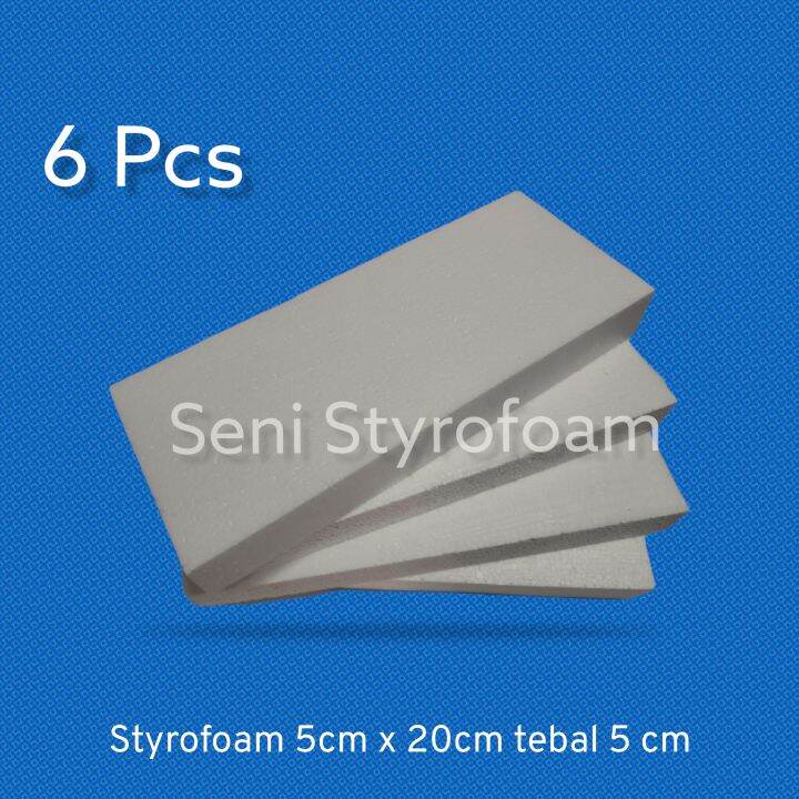 Styrofoam gabus uk 5 cm x 20cm tebal 5 cm isi 6 pcs | Lazada Indonesia
