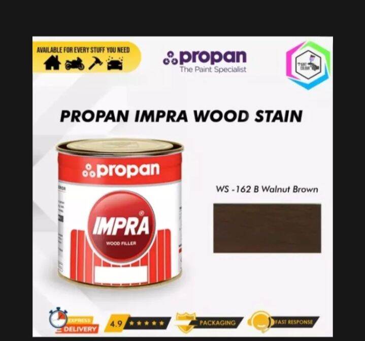 IMPRA PROPAN CAT IMPRA WOOD STAIN WALNUT BROWN CAT WARNA KAYU | Lazada ...