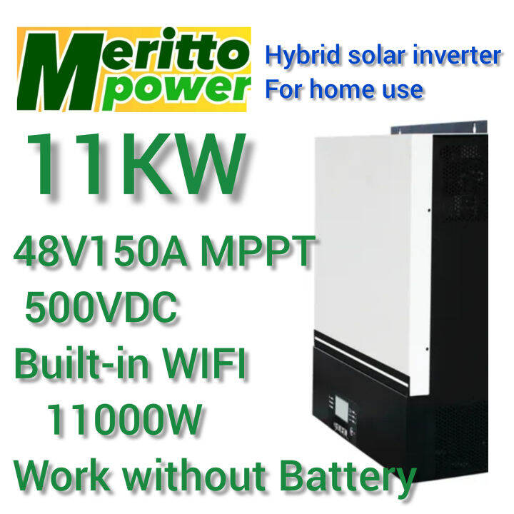11KW Hybrid solar inverter 48V 150A MPPT 230V 50Hz built-in Wi-Fi work ...