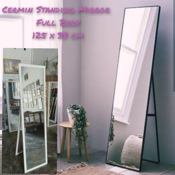 Kaca Cermin Standing Full Body / Cermin Berdiri 127x33 cm | Lazada ...