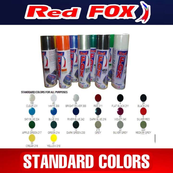 สีสเปรย์ "เรดฟ๊อกซ์" "Red Fox" ขนาด 400 CC. | Lazada.co.th
