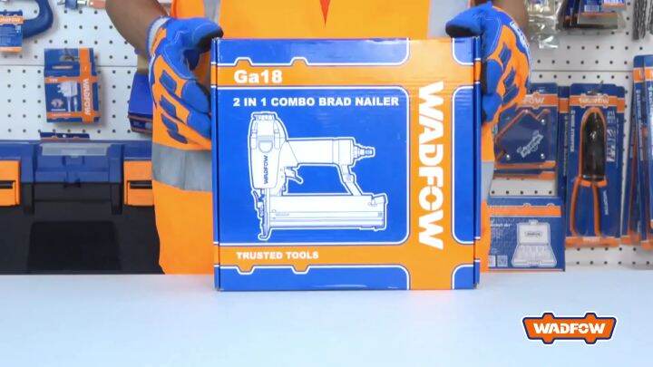 WADFOW by Winland 2 in 1 Combo Air Brad Nailer Gun Ga18 with oil bottle ...