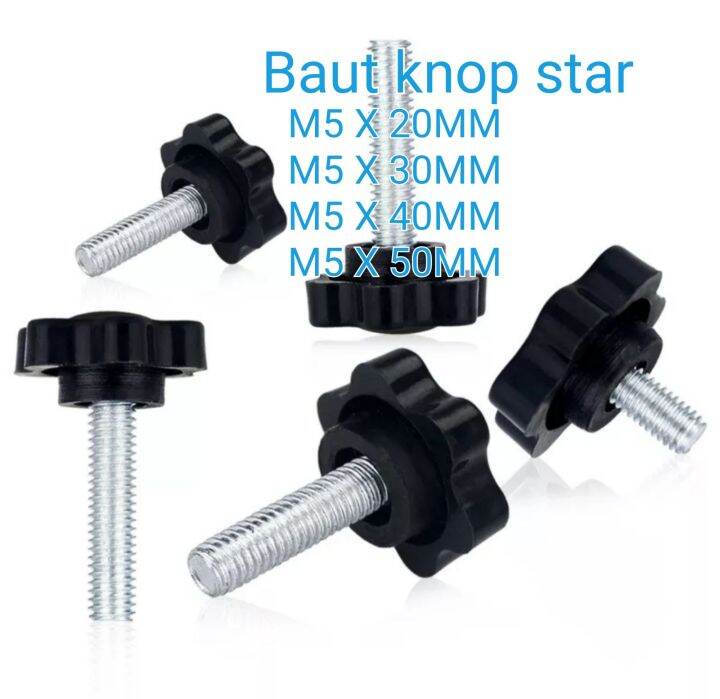 Baut knop star m5 baut kenop m5-m5 x 20mm | Lazada Indonesia