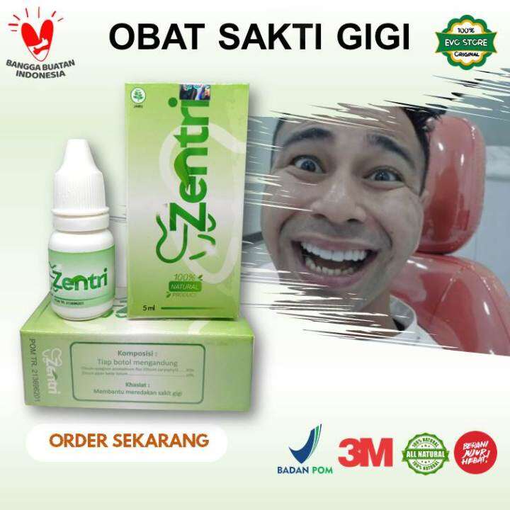 zentri obat sakit gigi herbal untuk gigi berlubang dan gusi bengkak 5ml ...