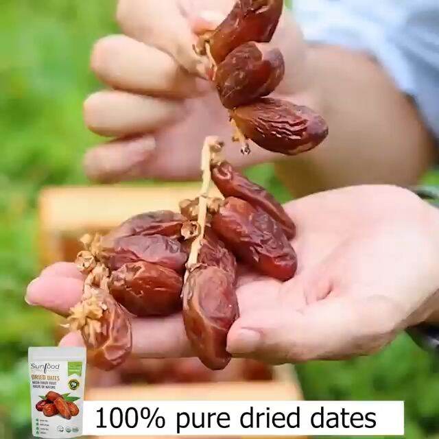 Made in Saudi - Pitted Dried Dates by Sunfood 200grams Pure Dried Dates ...