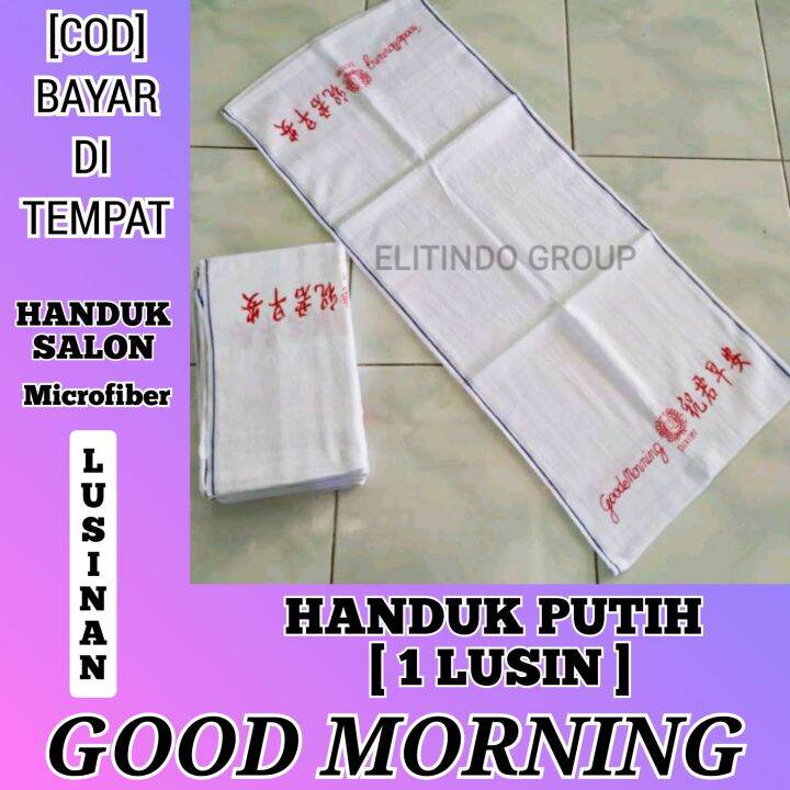 [1 LUSIN] HANDUK PUTIH/HANDUK SALON/HANDUK GOOD MORNING | Lazada Indonesia