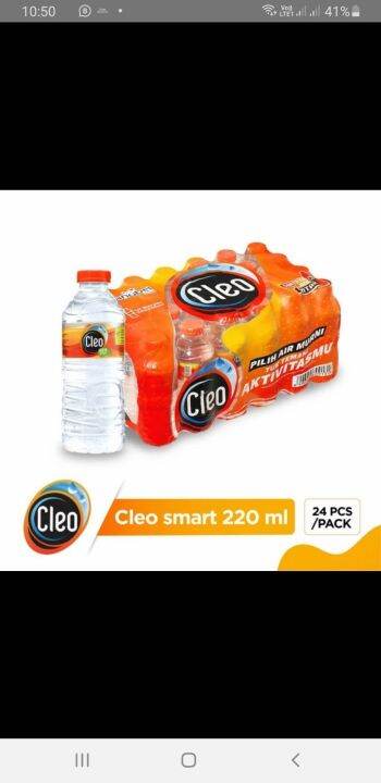 Cleo Air Mineral 220 ml Kemasan Botol Isi per pax 24 Botol | Lazada ...