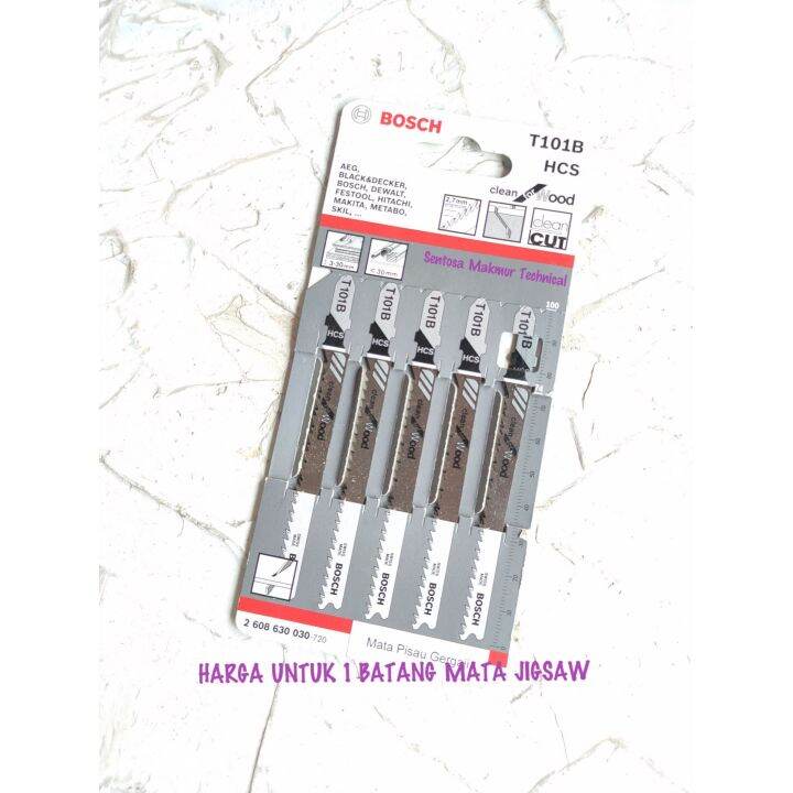 BOSCH T101B Mata Jigsaw Jig Saw Gergaji Potong Kayu Wood T 101 101B ...