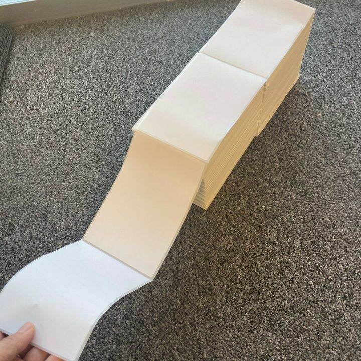 2000pcs Thermal Sticker A6 Paper Roll Fold Stack Airway Bill Sticker ...