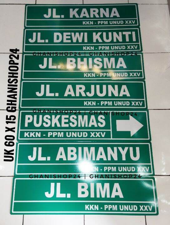 Plang Nama Jalan Ukuran Panjang 60cm Alumunium Plat | Lazada Indonesia