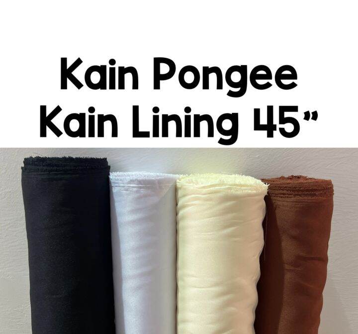 KAIN PONGEE LINING 45” / Kain Alas Baju/ Alas Dulang / Kain Lining | Lazada