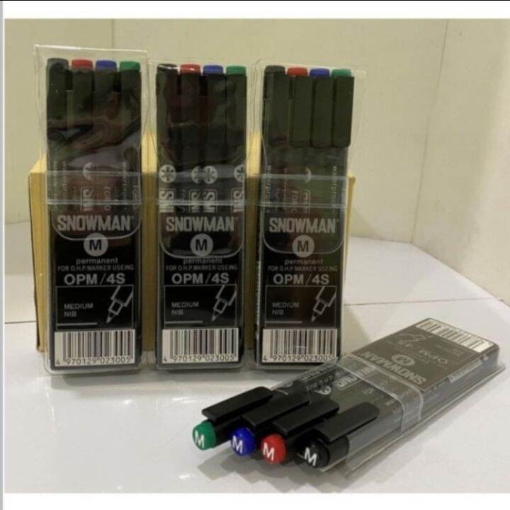 Spidol Snowman OPM 4 set/OHP | Lazada Indonesia