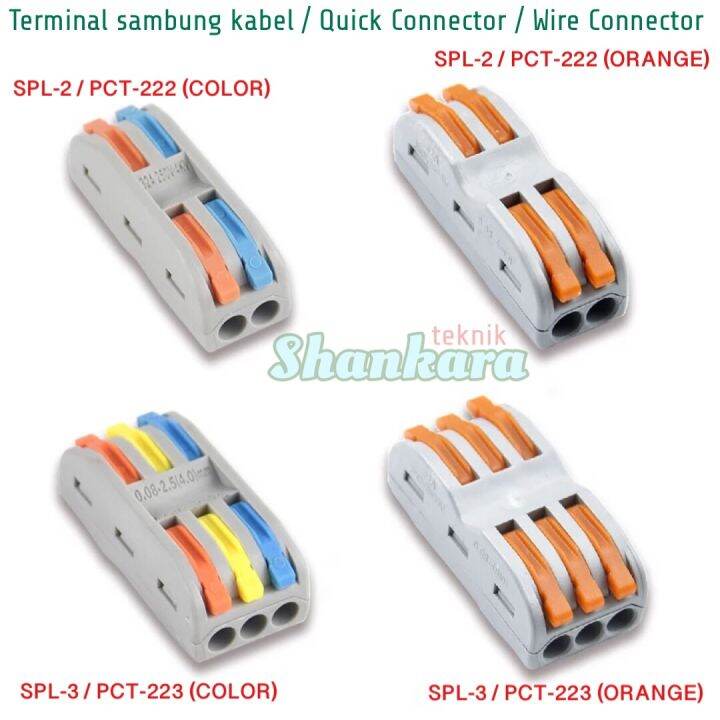 SPL-2 SPL-3 Wire Connector Terminal konektor Sambung kabel 2x2 2x3 SPL2 ... SPL-2 SPL-3 Wire Connector Terminal konektor Sambung kabel 2x2 2x3 SPL2 ...