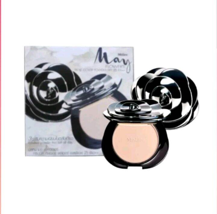 Mistine May Flower Triple Cover Powder SPF 25 PA++ s.2 แป้ง มิสทีน เมย์ ...