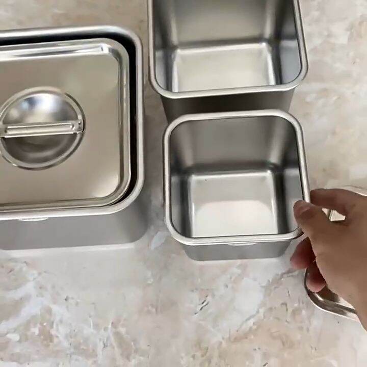 Stainless Steel Stock Pot Commercial Seasoning Containers with Lid ...