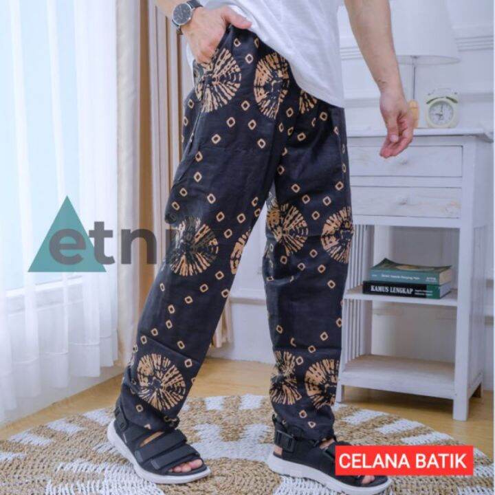 Celana batik kolor harian santai panjang ukuran pria wanita dewasa ...