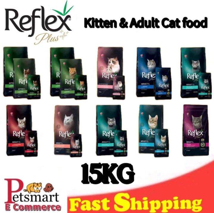 REFLEX PLUS 15KG CAT FOOD/MAKANAN KUCING DEWASA DAN ANAK KUCING MADE IN ...