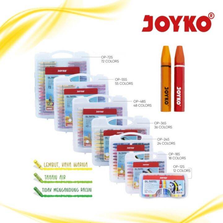 Crayon / Krayon Joyko / Oil Pastel Joyko 12 Warna | Lazada Indonesia
