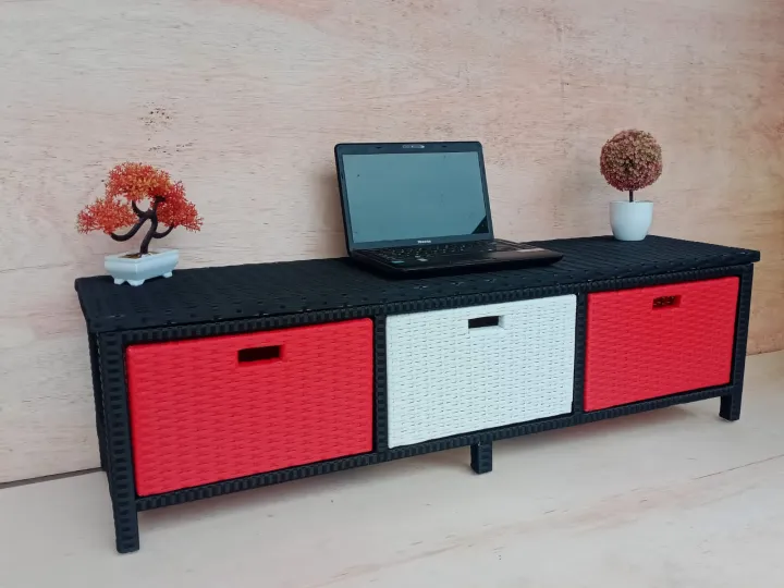 Rak Meja laci 3 susun Samping / rak moder / rak unik serbaguna / Rak ...