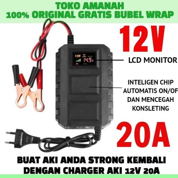 Charger Aki Cas Accu Mobil Motor 12v 20a Cas Aki Canggih 12 Volt ...