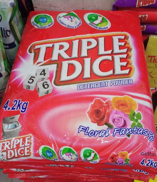 Triple Dice Detergent Powder Floral Fantasy 4.2kg | Lazada Indonesia