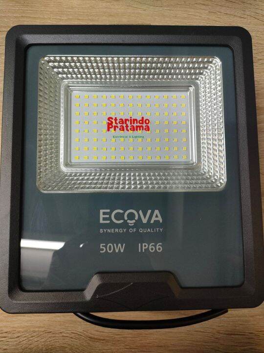 ECOVA LAMPU TEMBAK LED 50W 100W / KAP SOROT LED 50 WATT 100 WATT / LAMPU SOROT LED 50W 100W ...