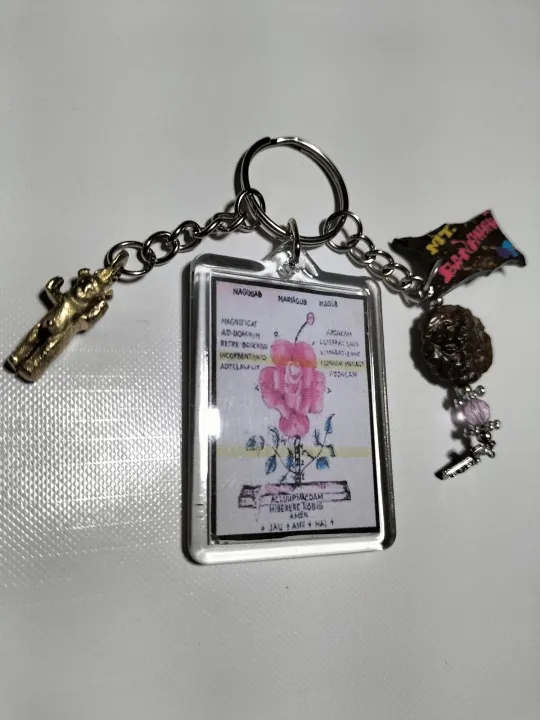 Mt Banahaw keychain with Niño hubad at talandro ng gumamela celis at ...