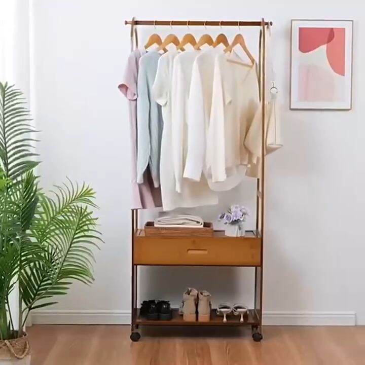 Wardrobe Cabinet move Coat Rack Omni-directional mobile universal wheel ...