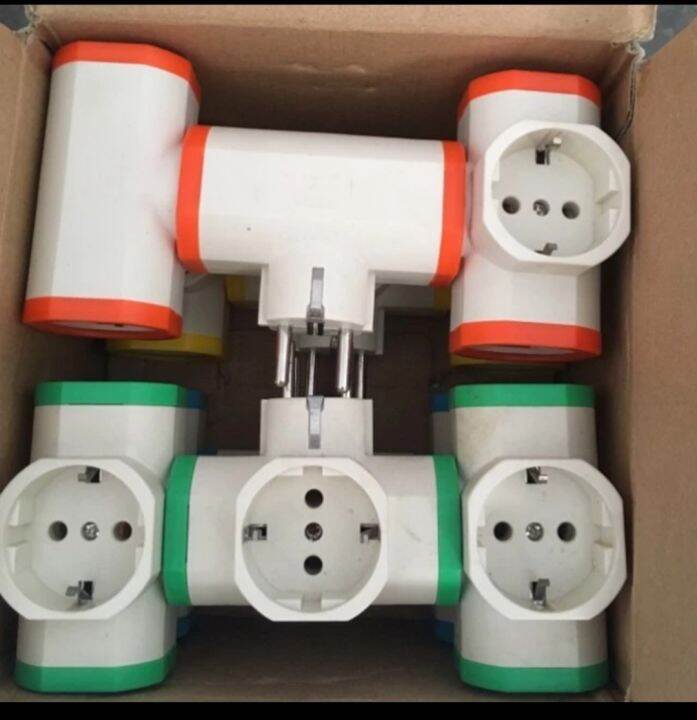 STEKER KOMBINASI T ARDE WARNA CABANG 3 - COLOKAN KOMBINASI T BESAR ...