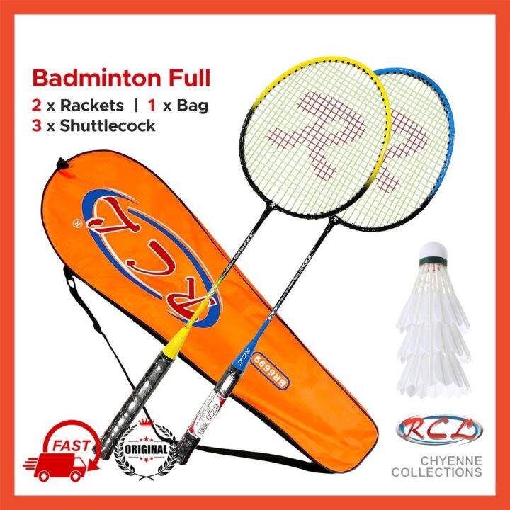 RCL 2 Person Badminton Rackets Full Set • Shuttlecock Racquet & Bag ...