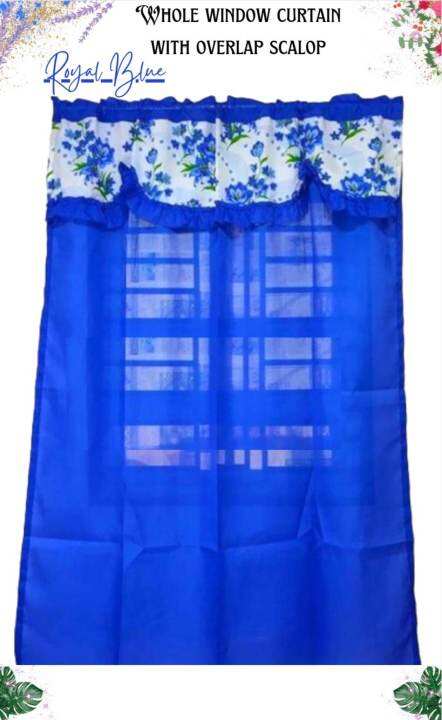 whole window plane curtains with overlap scalap | Lazada PH