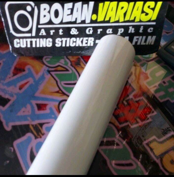 Sticker skotlet vinyl putih glossy aquarium motor mobil | Lazada Indonesia