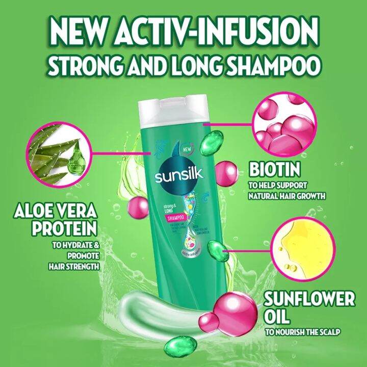 Sunsilk Strong and Long Shampoo 300ml/pack | Lazada