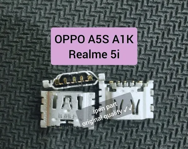 Isi 5 Pcs Konektor Cas Aja Oppo A5S Realme 5i Connector Charger Port ...