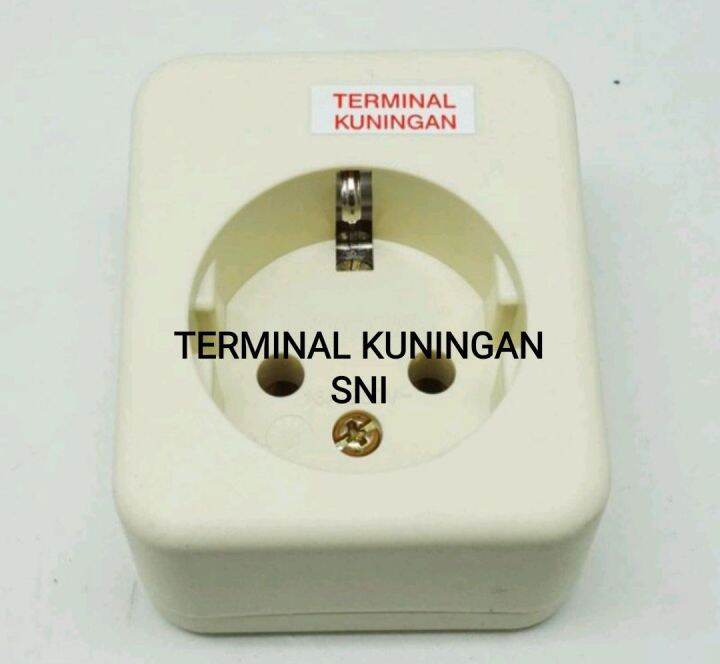 Terminal kuningan 1 lubang / ob stop 1 lubang / stop kontak 1 lubang ...
