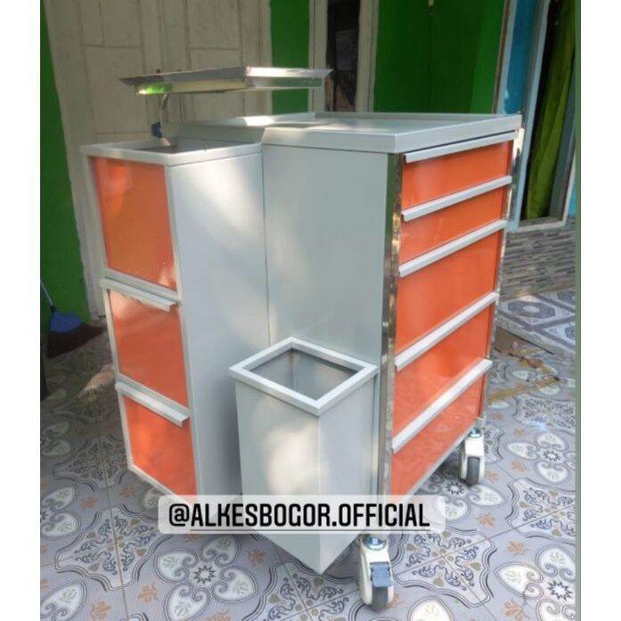 Trolley Emergency Besi | Troli Cart Kit Acare Medical | Trolly Darurat ...