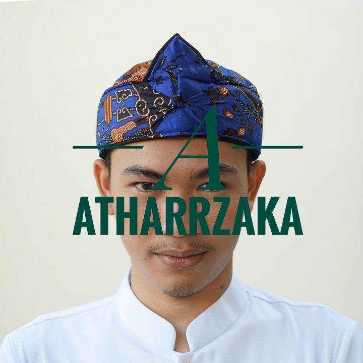 Blangkon Iket Sunda Motif Batik Cirebon Biru - Iket sunda Motif mega ...