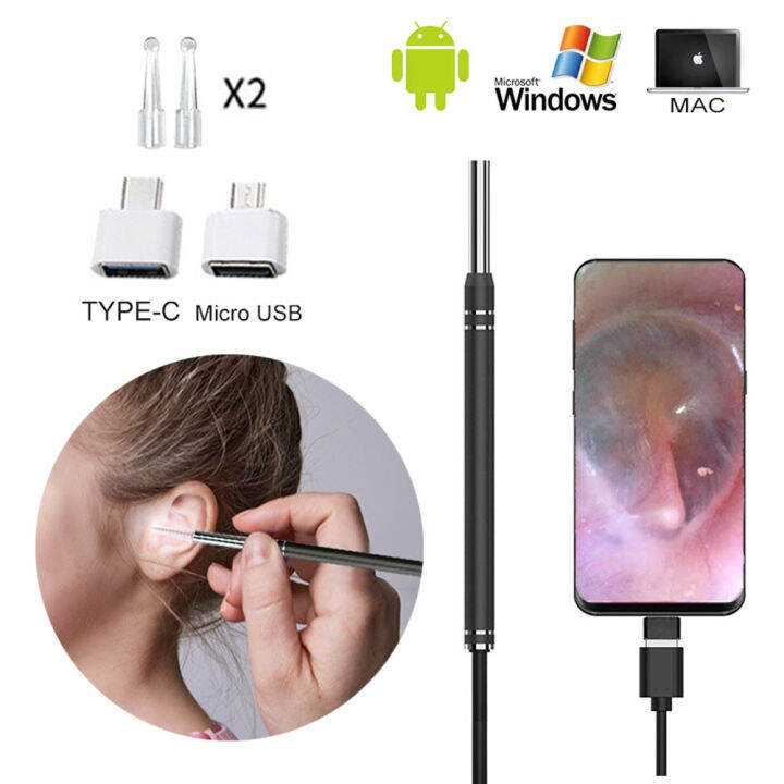 🔥 3 in 1 Earwax Cleaner With Light Camera 1 Megapixels HD Camera 5.5mm ...