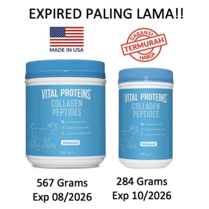 Vital proteins collagen with peptides unflavored 284 gr | Lazada Indonesia