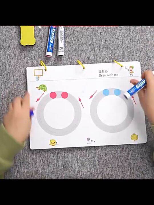 Kid Magical Tracing Workbook with Erasable Pen Control Educational Toy ...