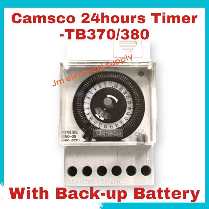 CAMSCO 24HOURS TIMER TB-370/380 WITH BACK UP BATTERY | Lazada PH