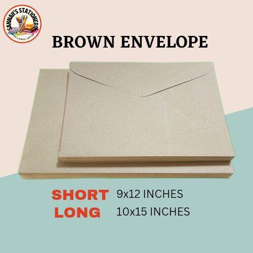 Brown Envelope Short and Long (10's, 20's per pack) Office and School ...