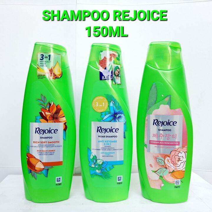 SHAMPOO REJOICE 150ML RICH SOFT SMOOTH | ANTI KETOMBE | KOREAN JEJU ROSE | Lazada Indonesia